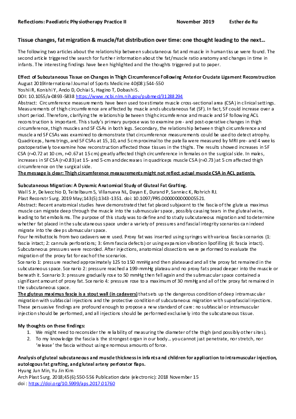 (PDF) Reflections: Paediatric Physiotherapy Practice II