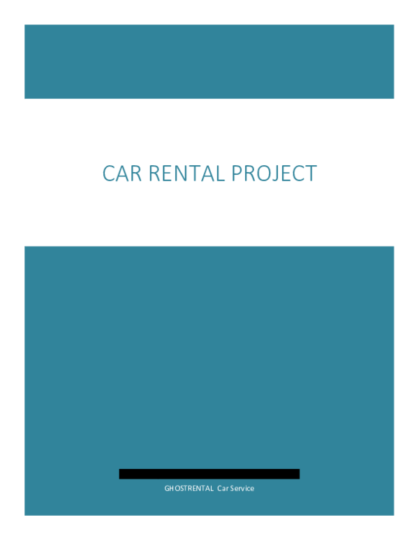 (PDF) CAR RENTAL PROJECT