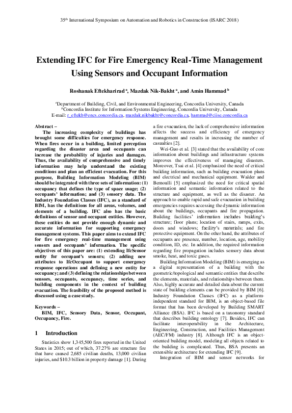 (PDF) Extending IFC for Fire Emergency Real-Time Management Using ...