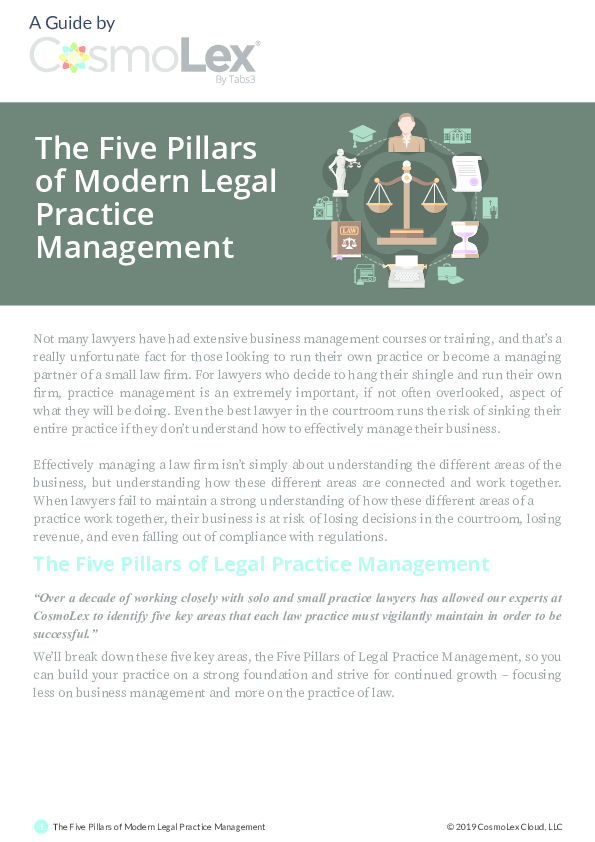 (PDF) The Five Pillars of Modern Legal Practice Management