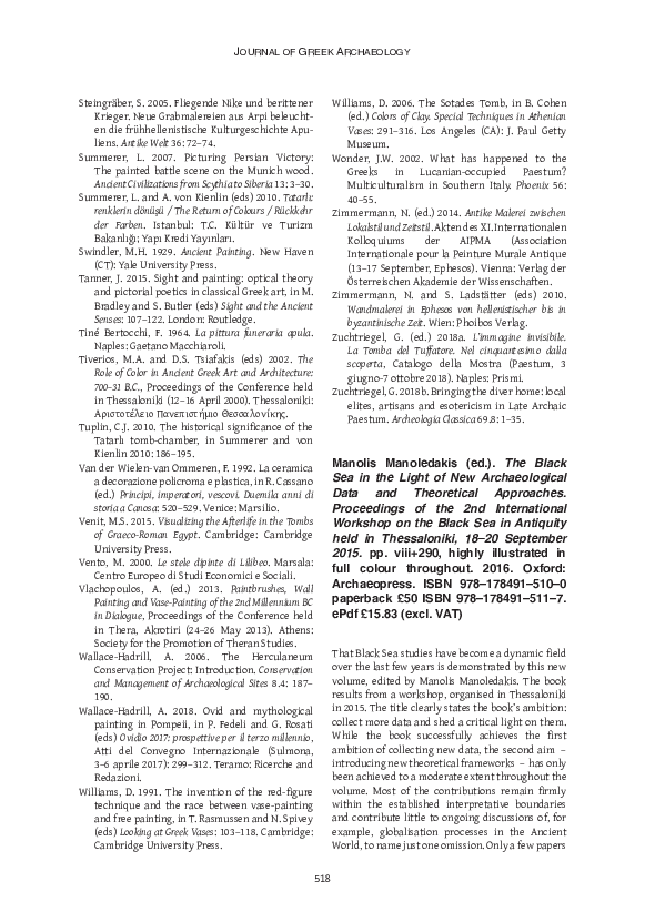 (PDF) (2019) Review: The Black Sea in the Light of New Archaeological ...