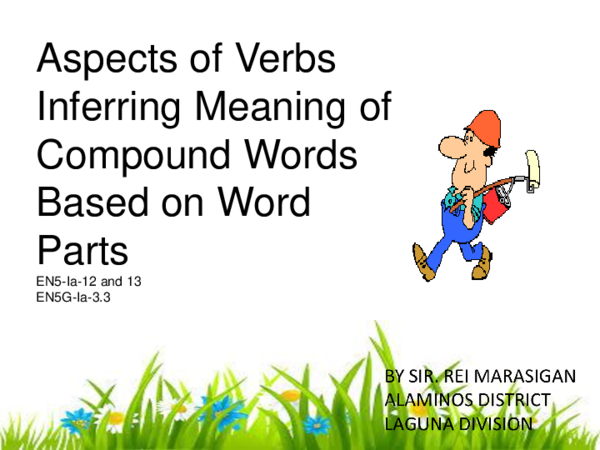 (PPT) ENGLISH 5 Aspects of Verbs Q1,W1,DAY