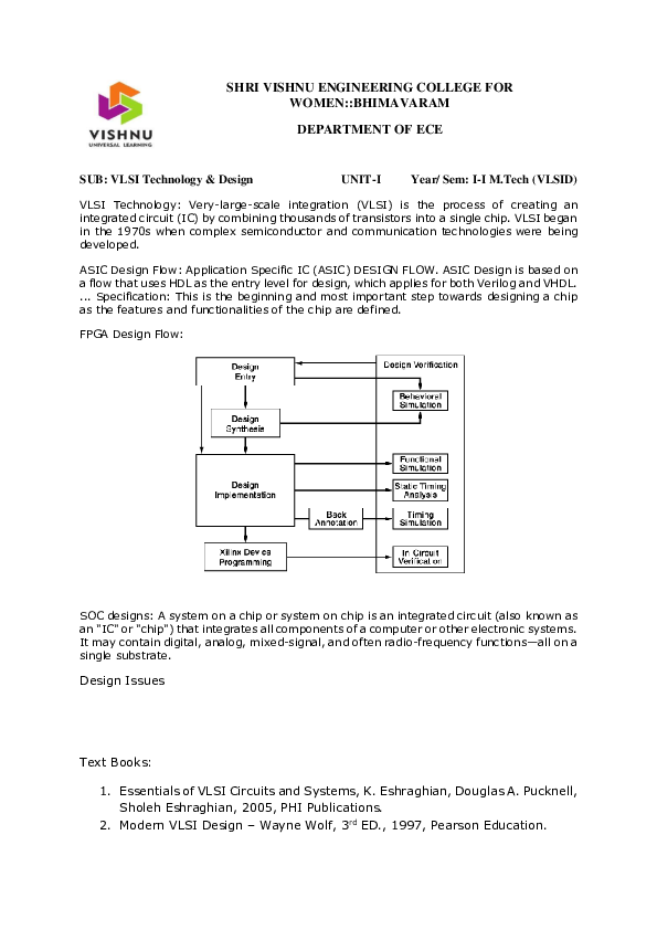 (DOC) VLSI handouts