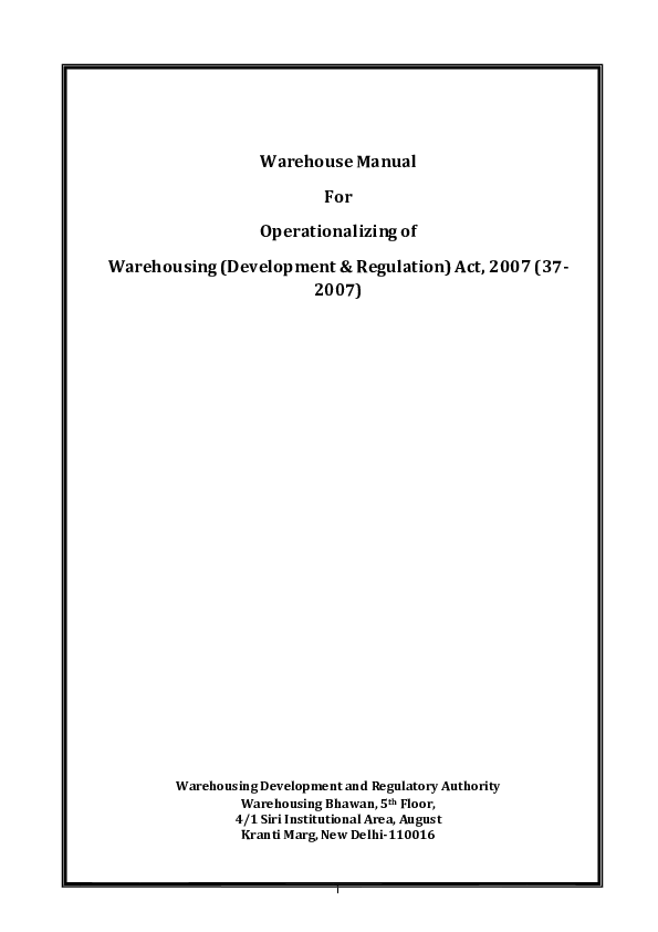 (PDF) Warehouse manual