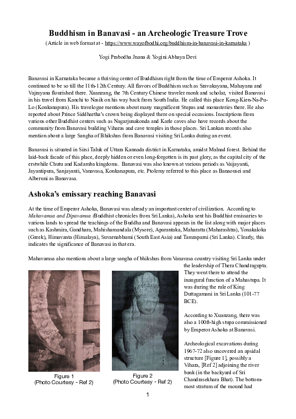 (PDF) Buddhism in Banavasi, Karnataka