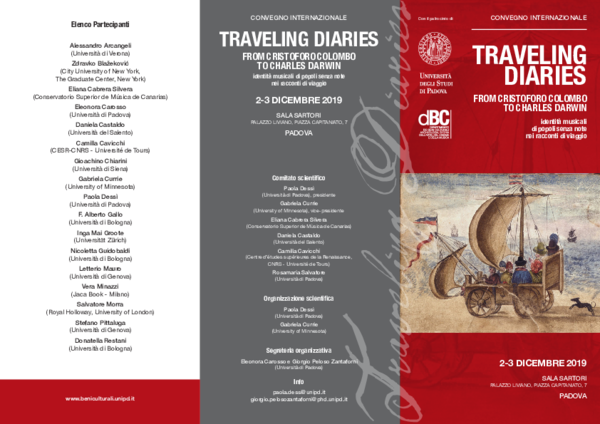 (PDF) Traveling diaries from Cristoforo Colombo to Charles Darwin ...