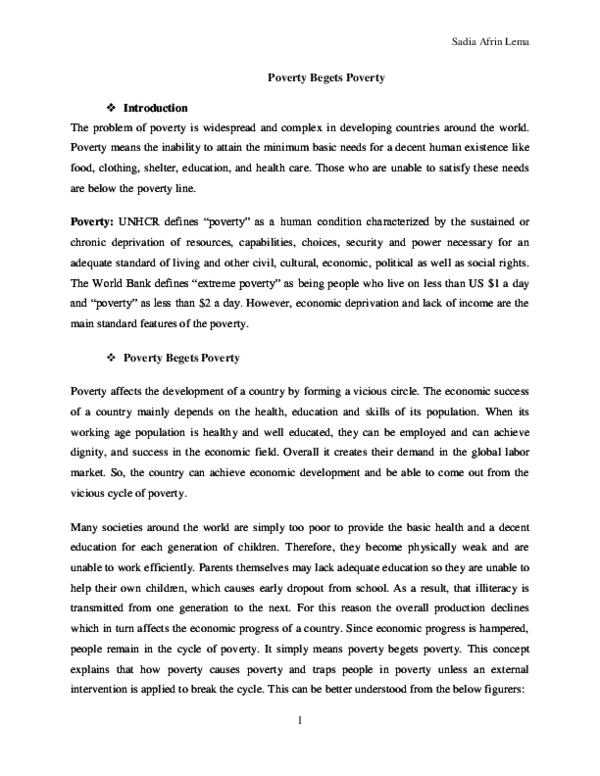 (PDF) Poverty Begets Poverty