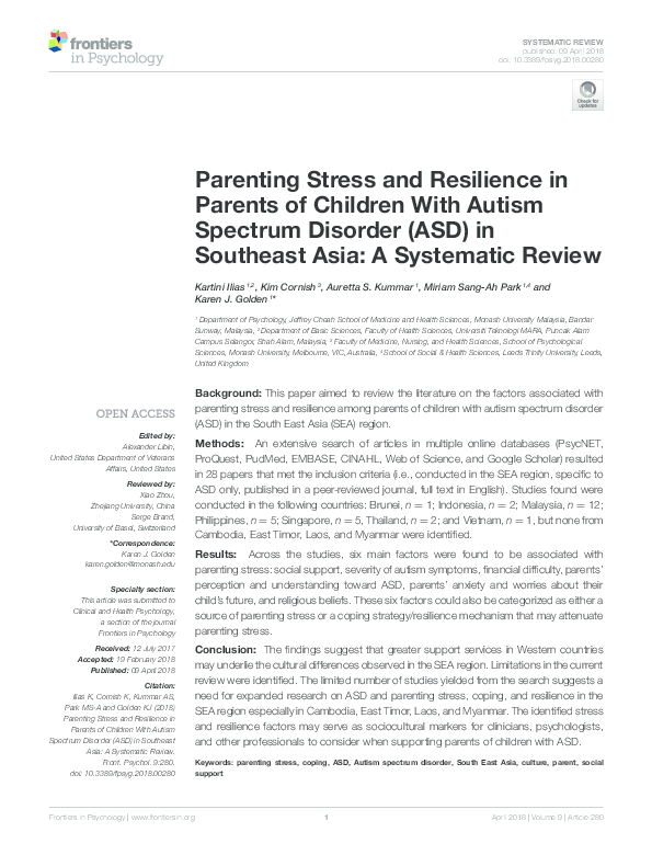 (PDF) Parenting Stress and Resilience