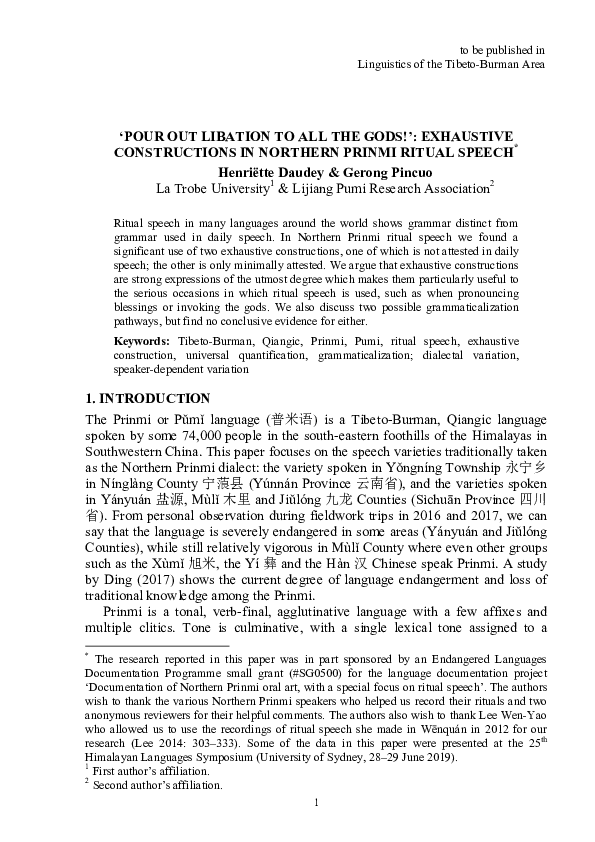 (PDF) 'Pour out libation to all the gods!': Exhaustive constructions in ...