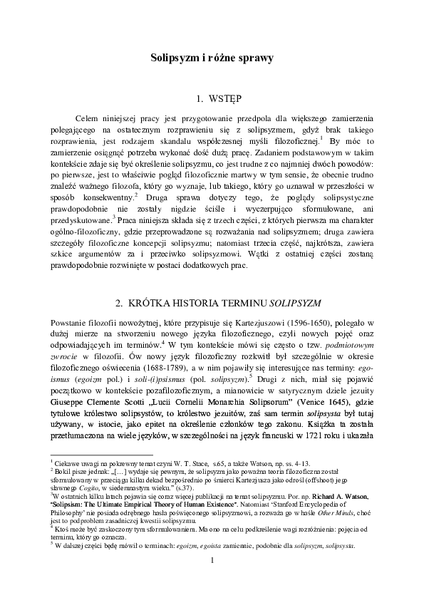 (PDF) Solipsyzm i różne sprawy 2.0