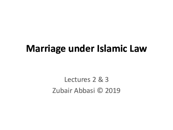 (PPT) Marriage under Islamic Law | Muhammad Zubair Abbasi - Academia.edu