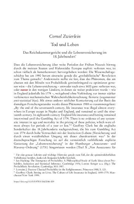 (PDF) Cornel Zwierlein Tod und Leben Das Reichskammergericht und die ...