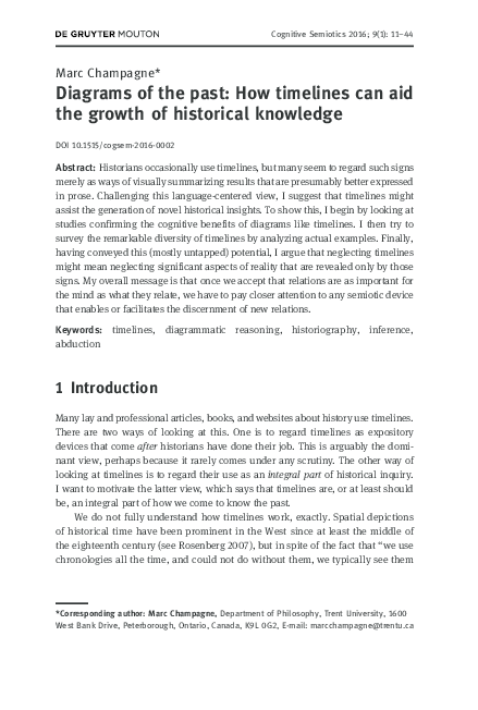 (PDF) Diagrams of the Past: How Timelines can Aid the Growth of ...