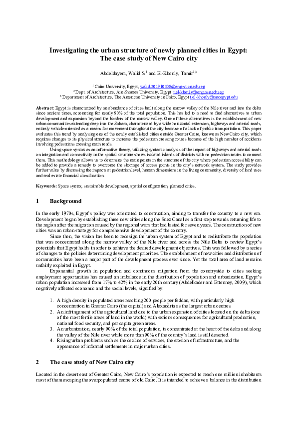 (PDF) Investigating the urban structure of newly planned cities in ...