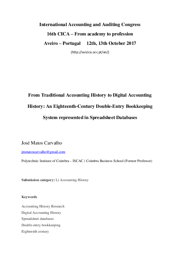 (PDF) From Traditional Accounting History to Digital Accounting History ...