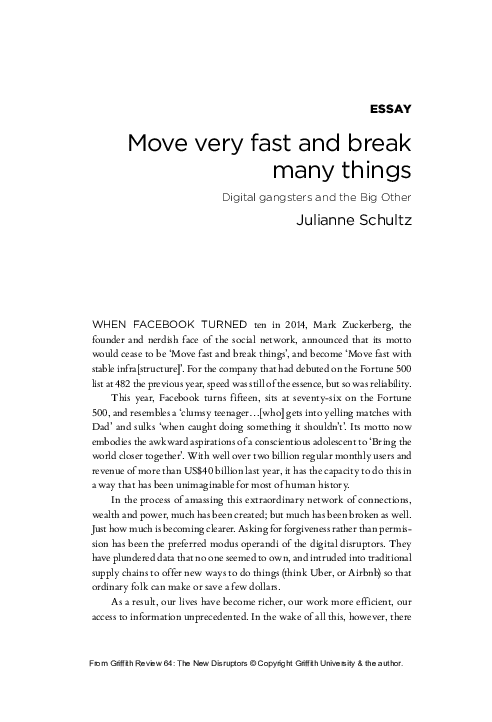 (PDF) Move very fast and break many things: digital gangsters and the ...