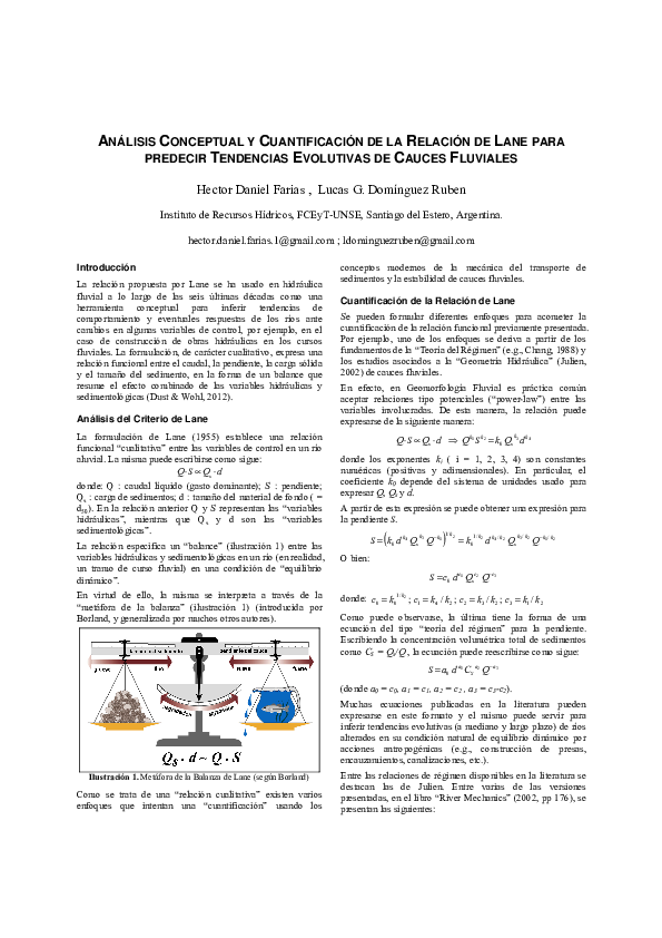 (PDF) ANÁLISIS CONCEPTUAL Y CUANTIFICACIÓN DE LA RELACIÓN DE LANE PARA PREDECIR TENDENCIAS ...