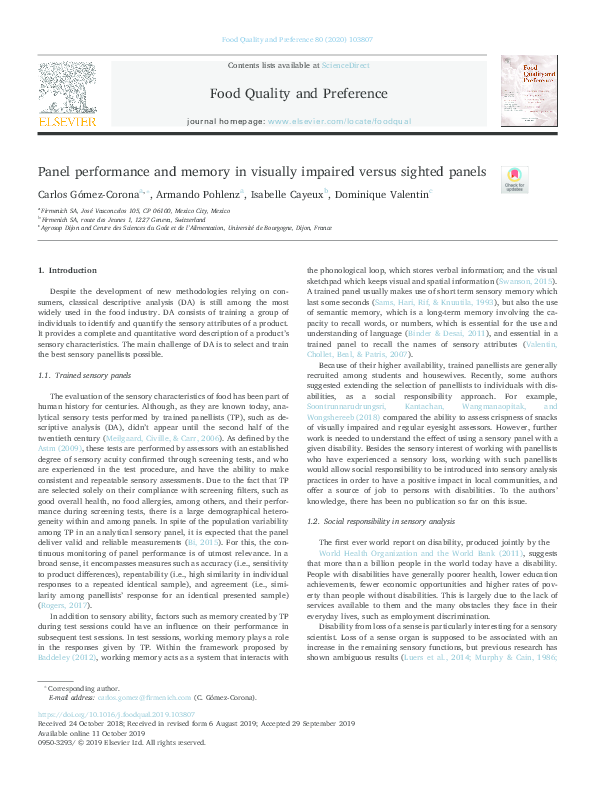 (PDF) Panel performance and memory in visually impaired versus sighted ...