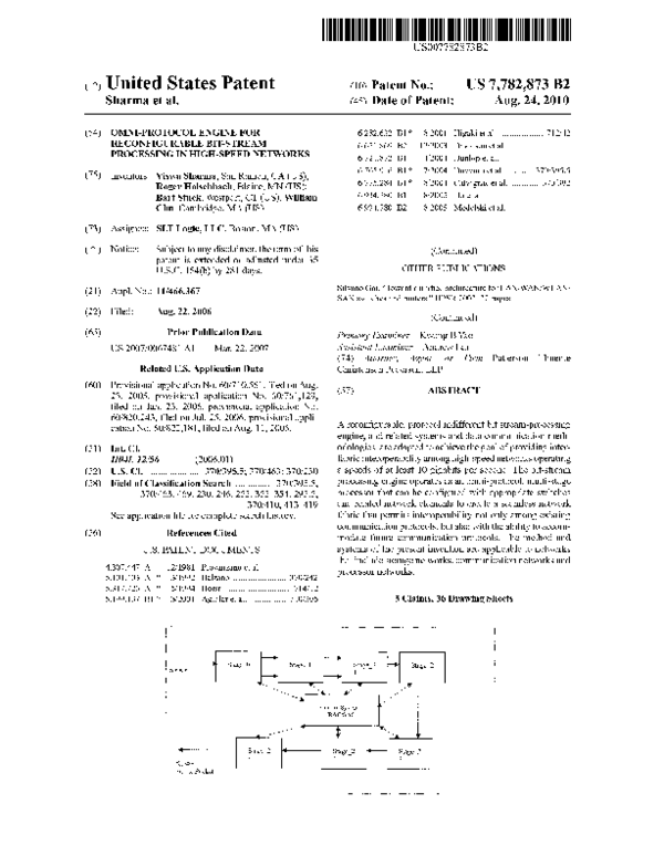 (PDF) US Patent 6,671,869 -PROTOCOL ENGINE FOR RECONFIGURABLE BITSTREAM ...