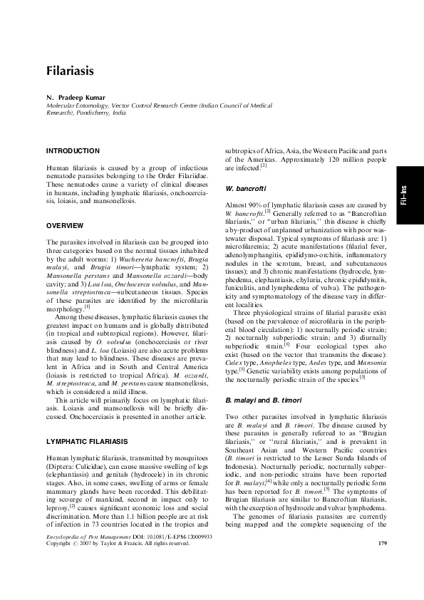 (PDF) Filariasis