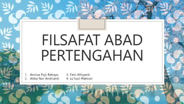 (PPT) FILSAFAT ABAD PERTENGAHAN