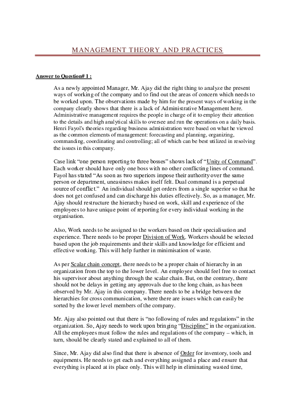 (PDF) MANAGEMENT THEORY AND PRACTICES