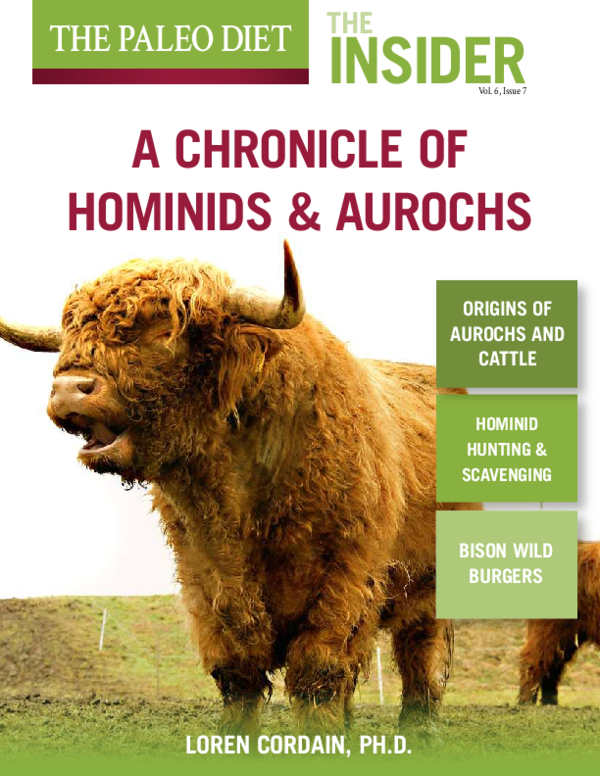 (PDF) INSIDER A CHRONICLE OF HOMINIDS & AUROCHS THE HOMINID HUNTING ...
