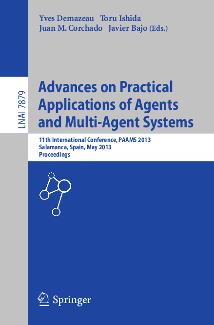 (PDF) Advances on Practical Applications of Agents and Multiagent Systems