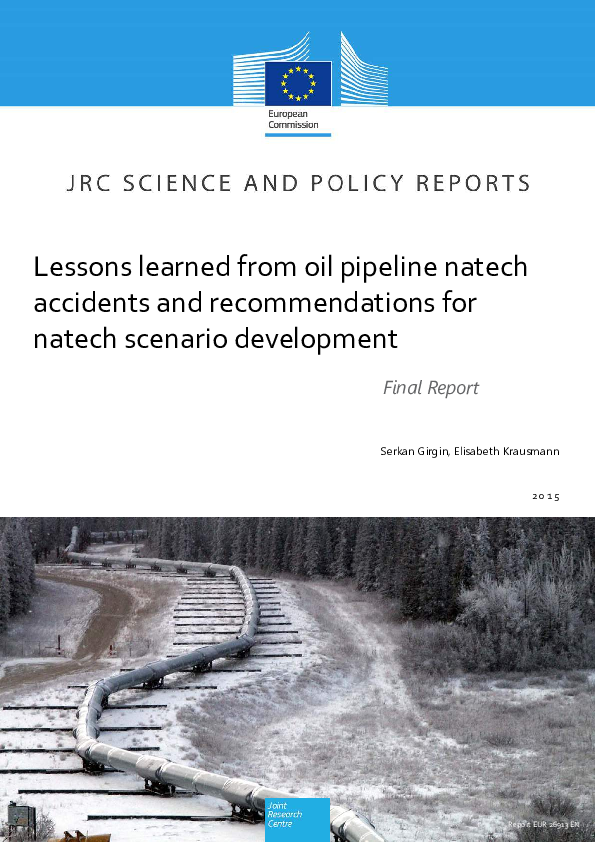 (PDF) Lessons learned from oil pipeline natech accidents and ...