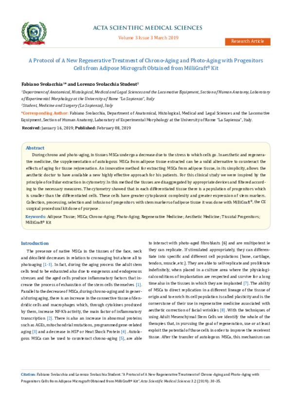 (PDF) A Protocol of A New Regenerative Treatment of Chrono-Aging and ...