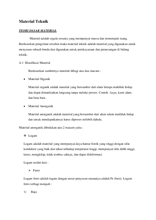 (DOC) Artikel Material Teknik