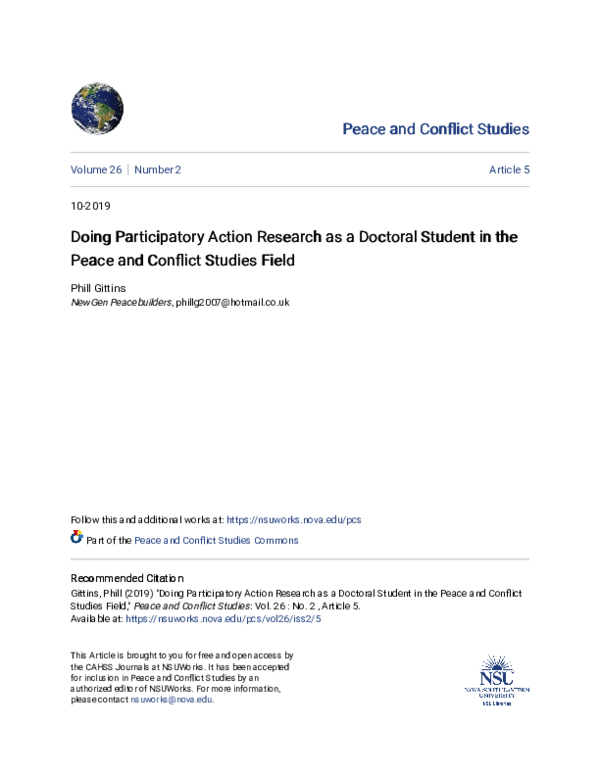 (PDF) Doing Participatory Action Research as a Doctoral Student in the ...