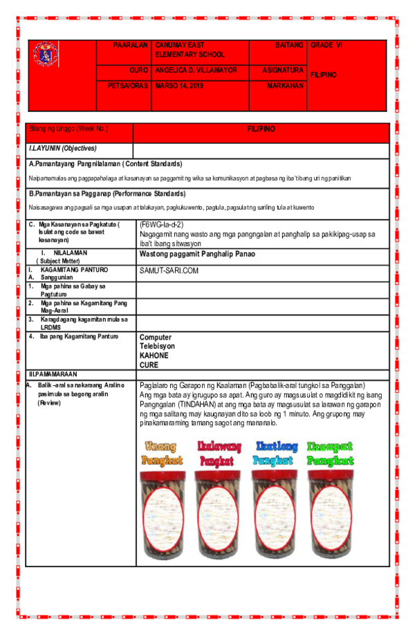 (DOC) Lesson Plan DEMO