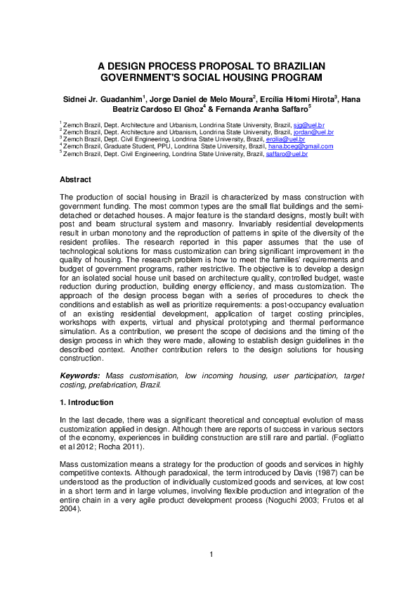 (PDF) A DESIGN PROCESS PROPOSAL TO BRAZILIAN GOVERNMENT'S SOCIAL ...