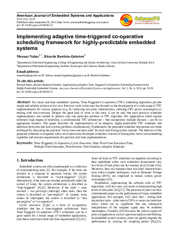 (PDF) Time-predictable and composable architectures for dependable embedded systems | Joseph ...