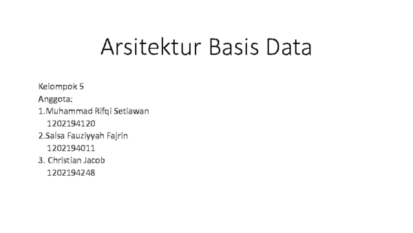 (PPT) Arsitektur Basis Data