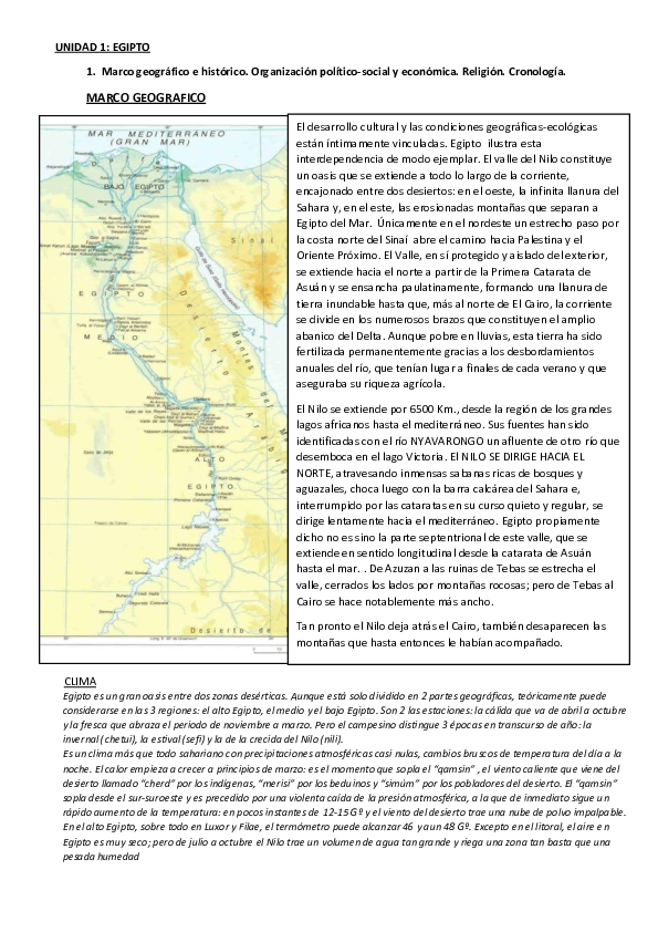 (DOC) UNIDAD 1 EGIPTO