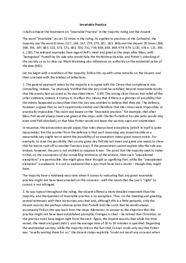 (PDF) Invariable Practice