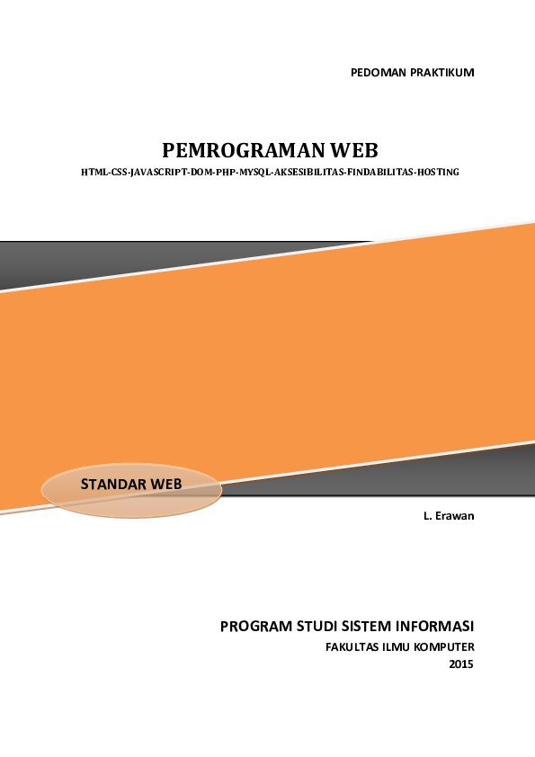 Pdf Pemrograman Web Html Css Javascript Dom Php Mysql Aksesibilitas Findabilitas Hosting