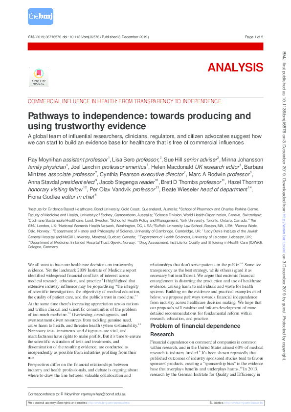 (PDF) Pathways to independence: towards producing and using trustworthy ...