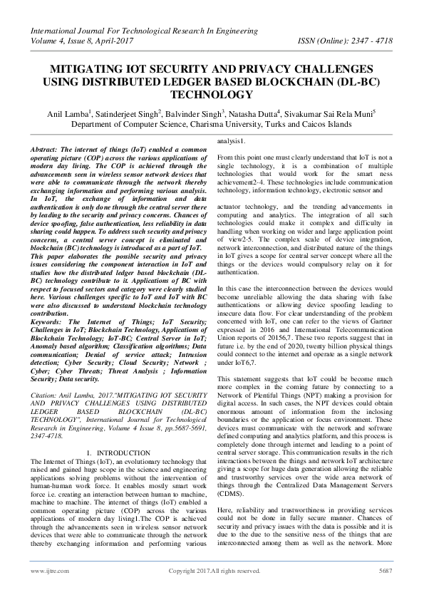 (PDF) ScienceDirect ScienceDirect Peer-review under responsibility of the Blockchain technology ...