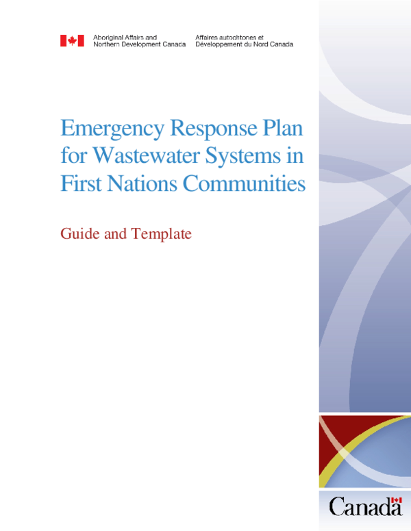 (PDF) Emergency Response Plan for Wastewater Systems in First Nations ...