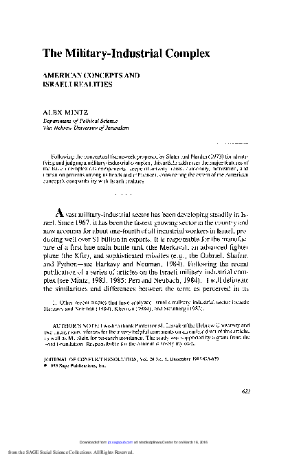(PDF) The Military-Industrial Complex