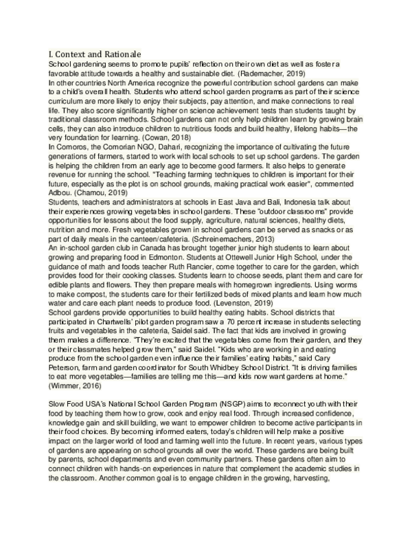 (DOC) I. Context and Rationale