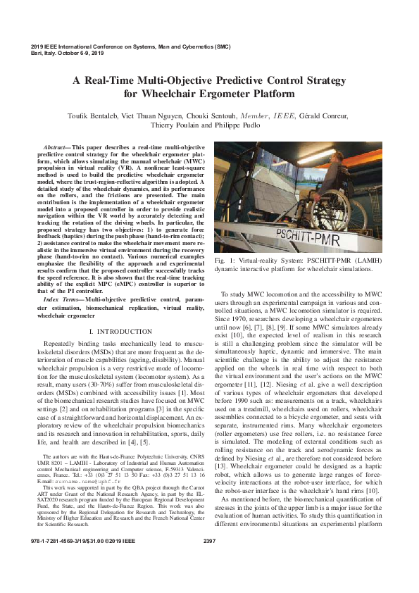 Pdf A Real Time Multi Objective Predictive Control Strategy For Wheelchair Ergometer Platform