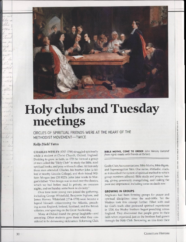 (PDF) Holy Clubs and Tuesday Meetings