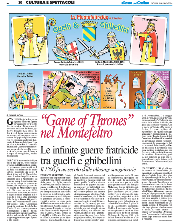 (PDF) Guido e Taddeo di Montefeltro. Game of Thrones nel Montefeltro ...