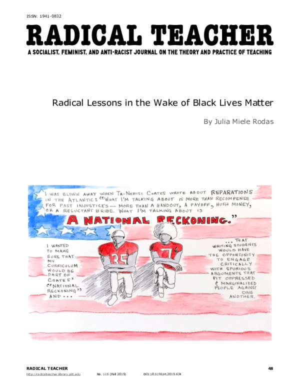 (PDF) Radical Lessons in the Wake of Black Lives Matter
