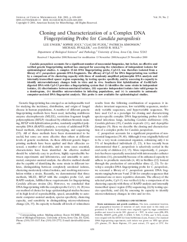 (PDF) Cloning and Characterization of a Complex DNA Fingerprinting ...