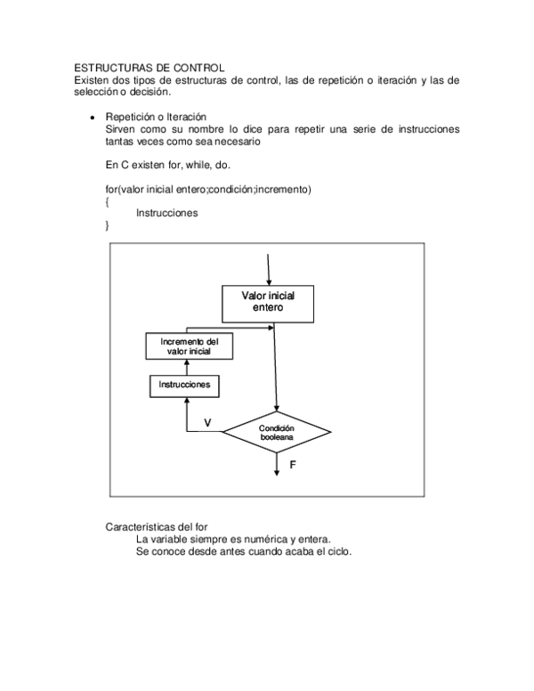 (DOC) Estructuras de control